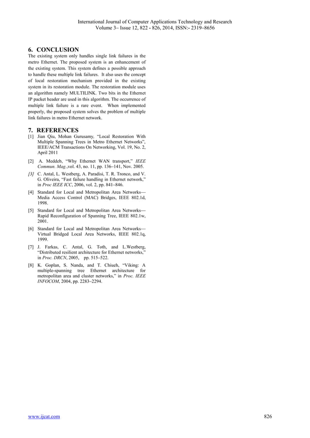 Local Restoration in Metro Ethernet Networks for Multiple Link Failures | PDF