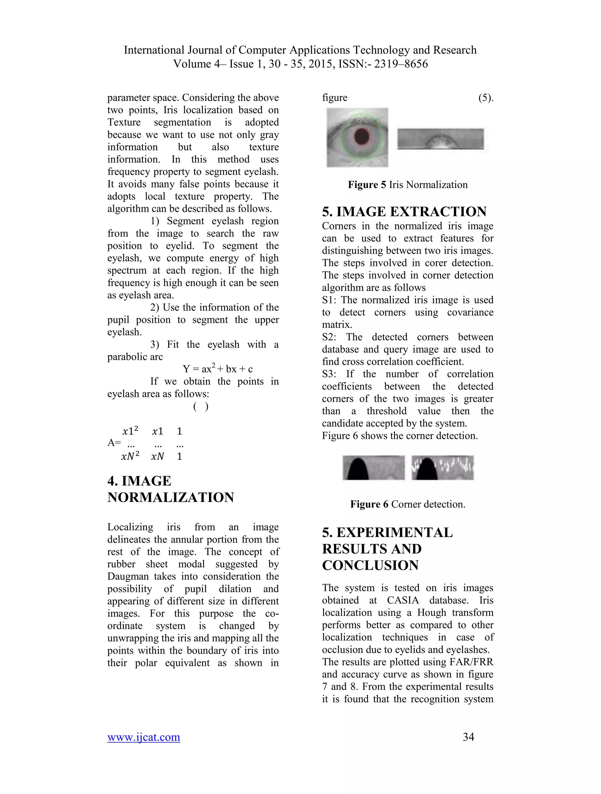 Iris Localization - a Biometric Approach Referring Daugman's Algorithm | PDF