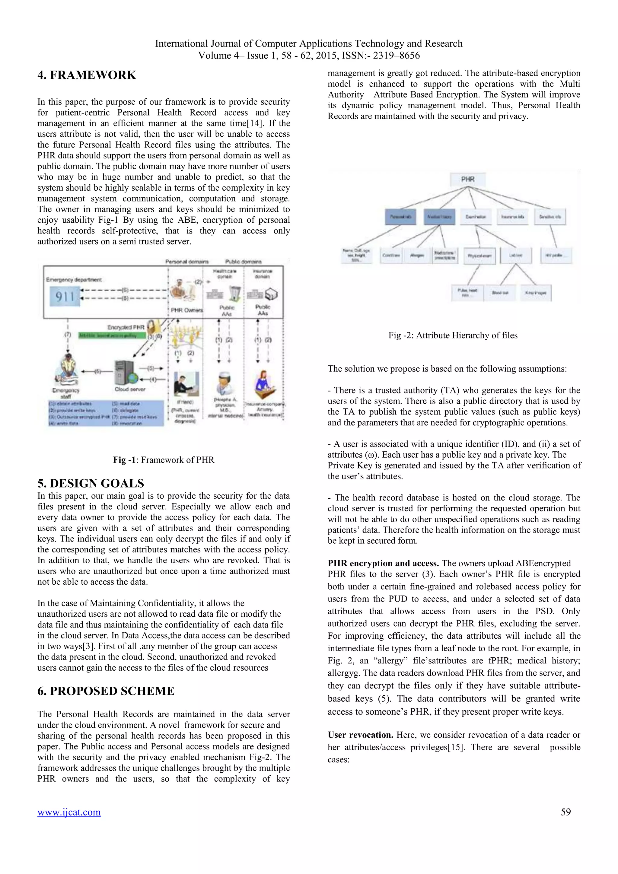Secure Sharing of Personal Health Records in Cloud Computing using Encryption | PDF