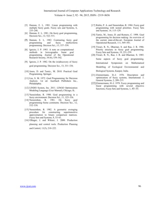 Fuzzy Goal Programming Techniques for Production Planning in Industry | PDF