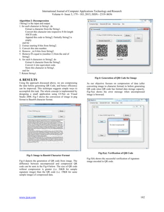 Implementation of 2D Optimal Barcode (QR Code) for Images | PDF