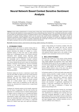 Neural Network Based Context Sensitive Sentiment Analysis | PDF