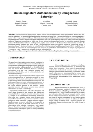 Online Signature Authentication by Using Mouse Behavior | PDF | Information and Network Security ...