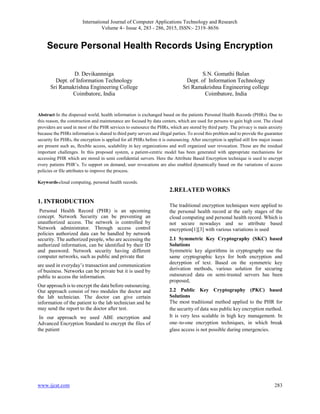 Secure Personal Health Records Using Encryption | PDF | Operating Systems | Computer Software ...