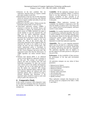 A Survey of File Replication Techniques In Grid Systems | PDF