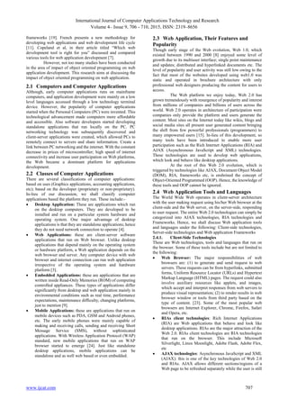 Impacts of Object Oriented Programming on Web Application Development | PDF