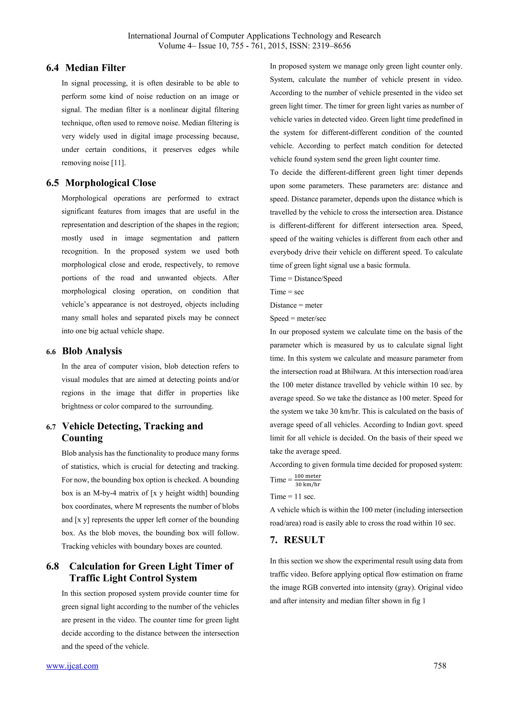 Traffic Light Controller System using Optical Flow Estimation | PDF