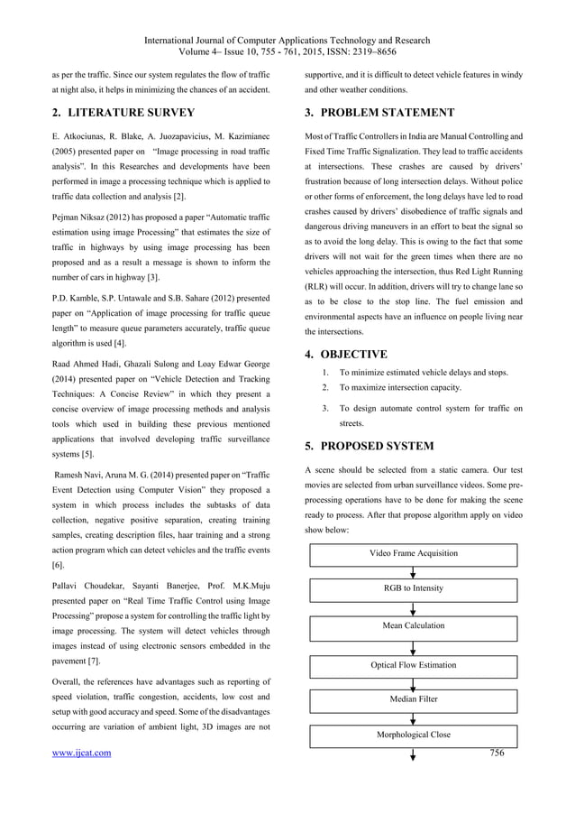 Traffic Light Controller System using Optical Flow Estimation | PDF
