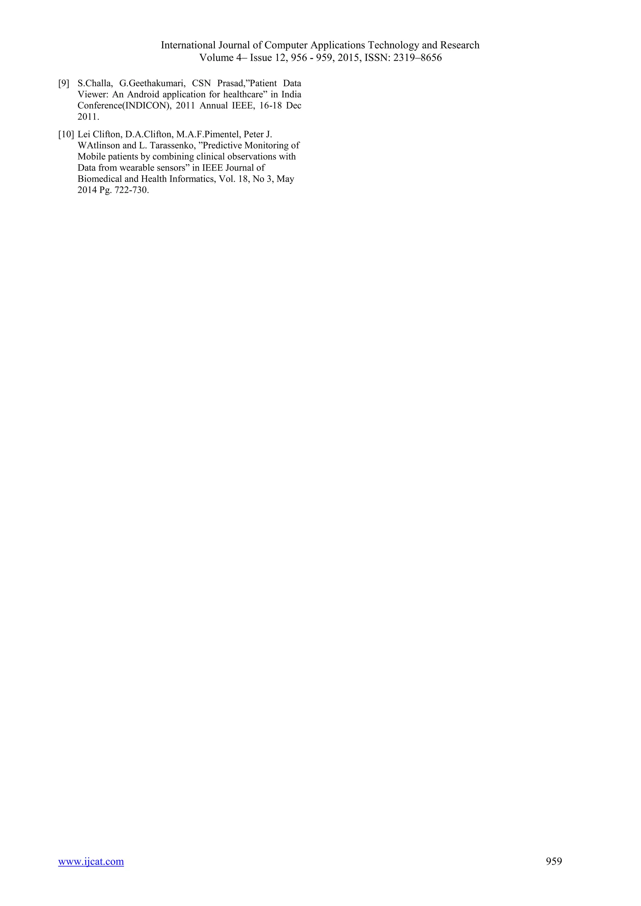 SPHMS : Smart Patient m-Healthcare Monitoring System with NFC and IOT | PDF