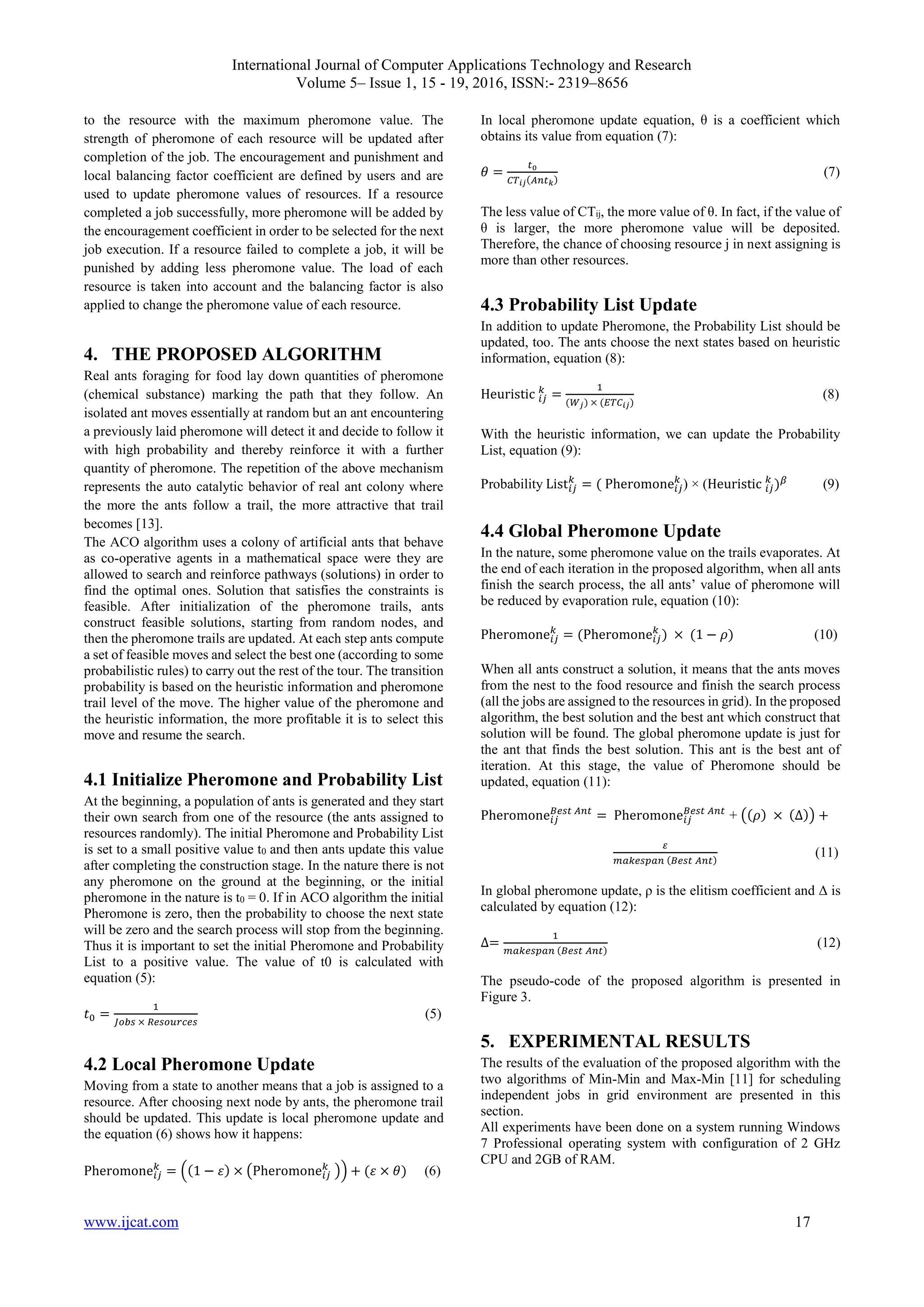 Presenting a new Ant Colony Optimization Algorithm (ACO) for Efficient Job Scheduling in Grid ...