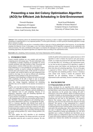 Presenting a new Ant Colony Optimization Algorithm (ACO) for Efficient Job Scheduling in Grid ...
