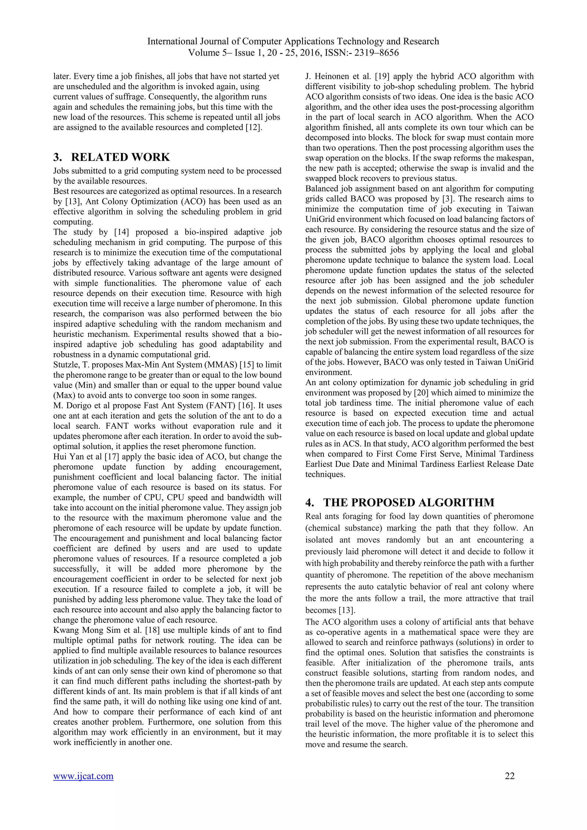 Proposing A New Job Scheduling Algorithm In Grid Environment Using A Combination Of Ant Colony