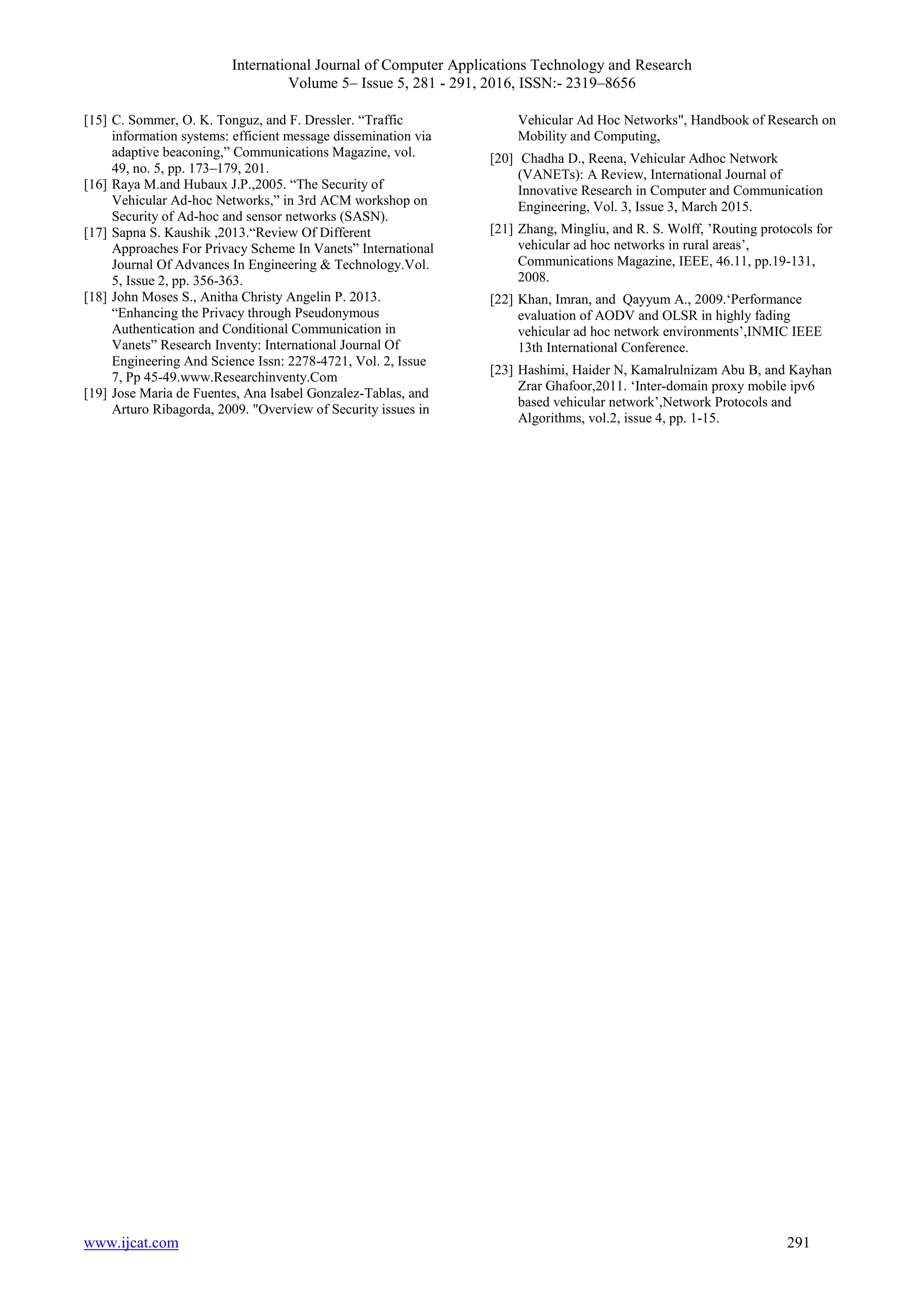 Multi agent based Framework for Traffic monitoring in VANET | PDF