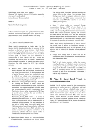 Multi agent based Framework for Traffic monitoring in VANET | PDF