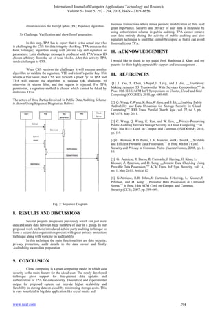 Approved TPA along with Integrity Verification in Cloud | PDF