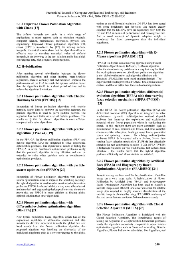 Recent Advances in Flower Pollination Algorithm | PDF