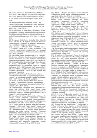 Recent Advances in Flower Pollination Algorithm | PDF