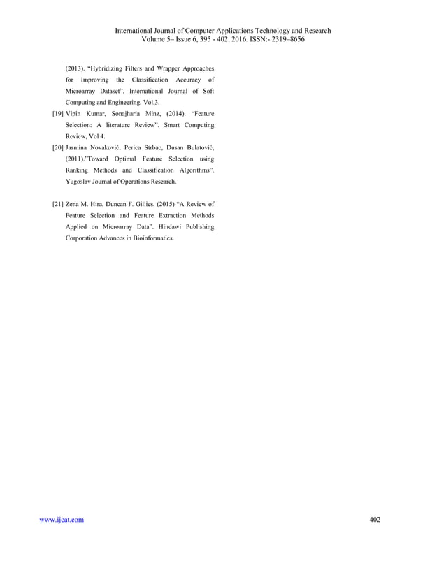 A Review on Feature Selection Methods For Classification Tasks | PDF | Artificial Intelligence ...