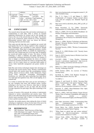Comparative Study of Optic Fibre and Wireless Technologies in Internet ...