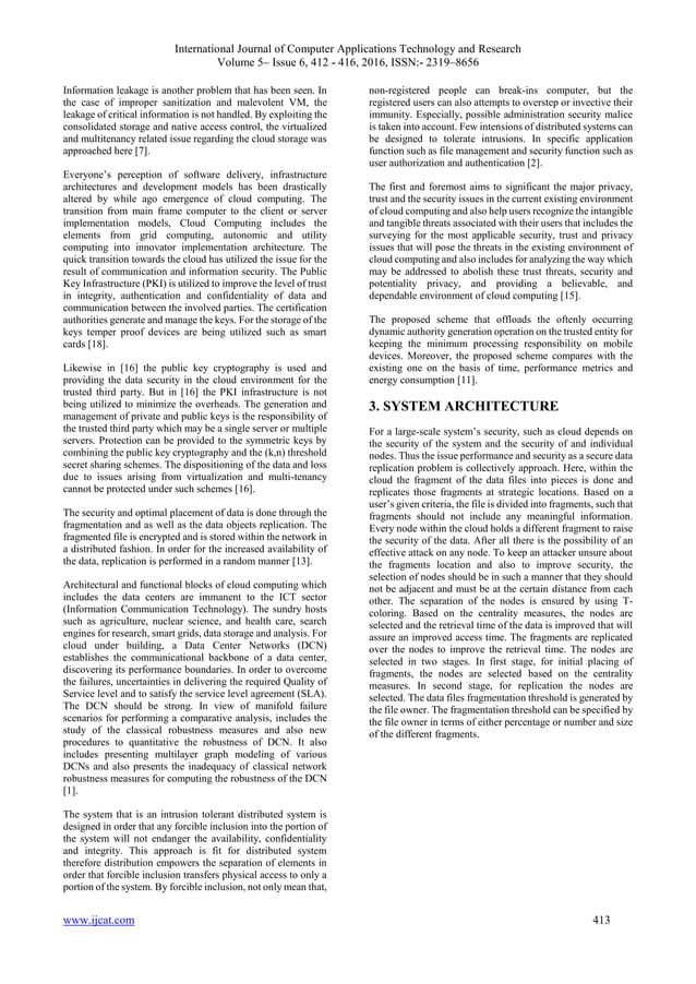 Fragmentation of Data in Large-Scale System For Ideal Performance and ...