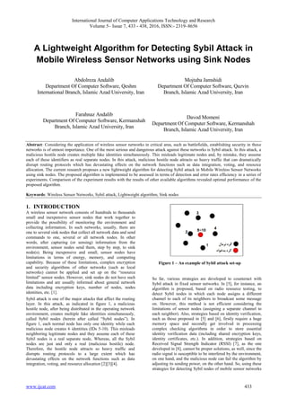 A Lightweight Algorithm for Detecting Sybil Attack in Mobile Wireless Sensor Networks using Sink ...