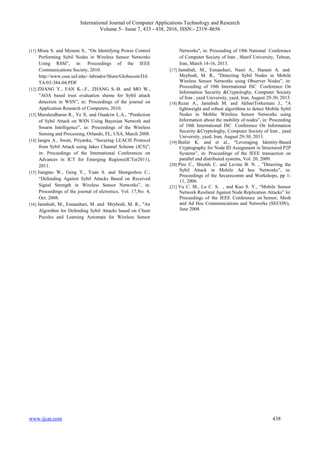 A Lightweight Algorithm for Detecting Sybil Attack in Mobile Wireless Sensor Networks using Sink ...