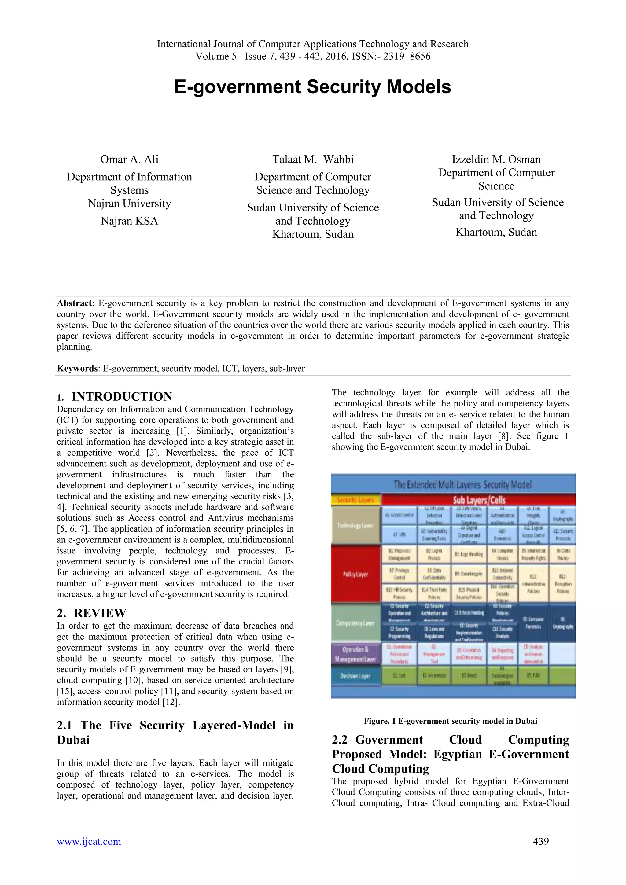 E-government Security Models | PDF