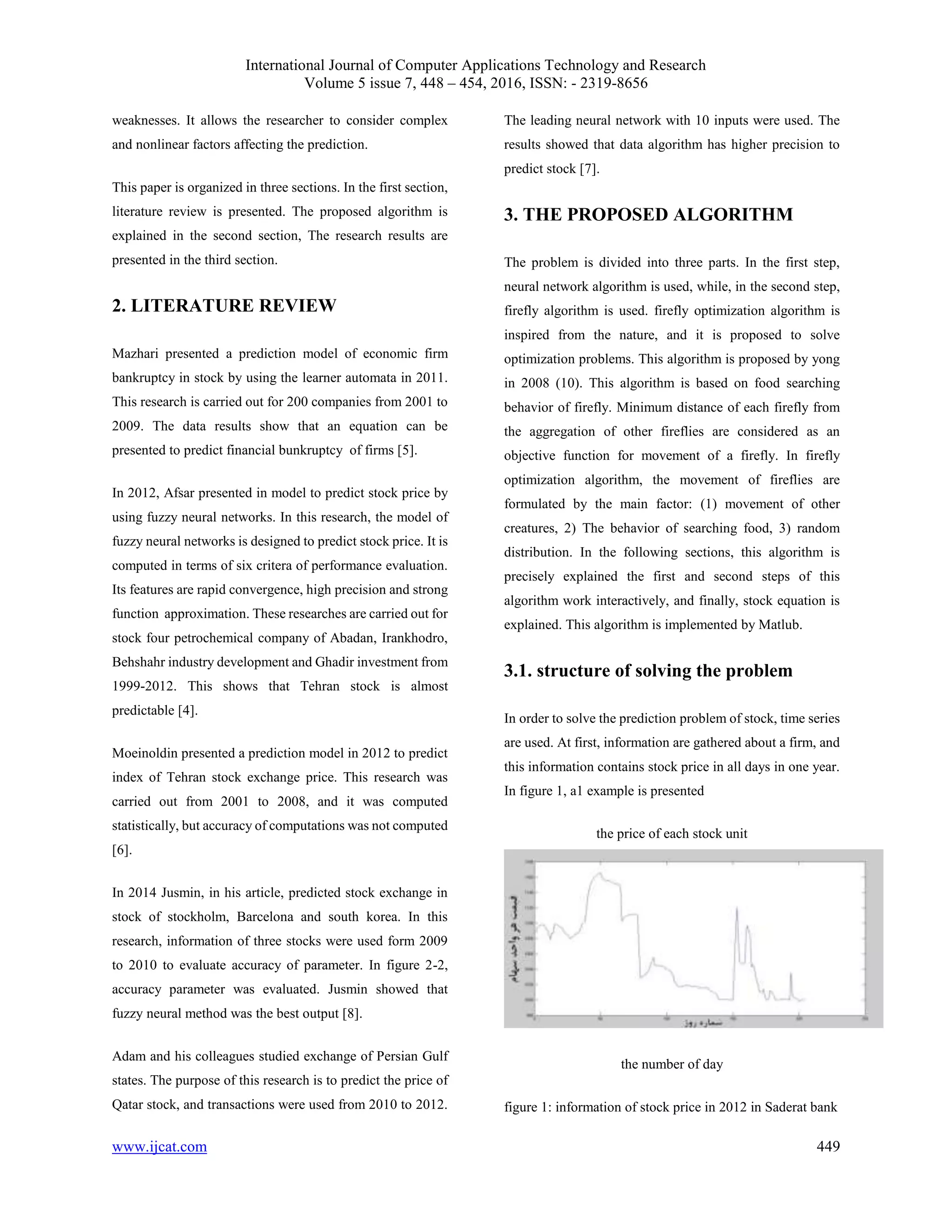 Combining Neural Network and Firefly Algorithm to Predict Stock Price in Tehran exchange | PDF