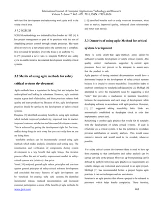 Suitability of Agile Methods for Safety-Critical Systems Development: A Survey of Literature | PDF