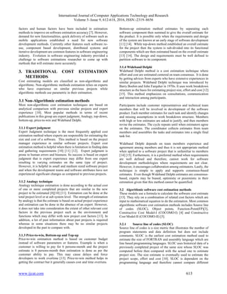 A Review of Agile Software Effort Estimation Methods | PDF