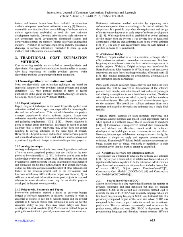 A Review Of Agile Software Effort Estimation Methods Pdf
