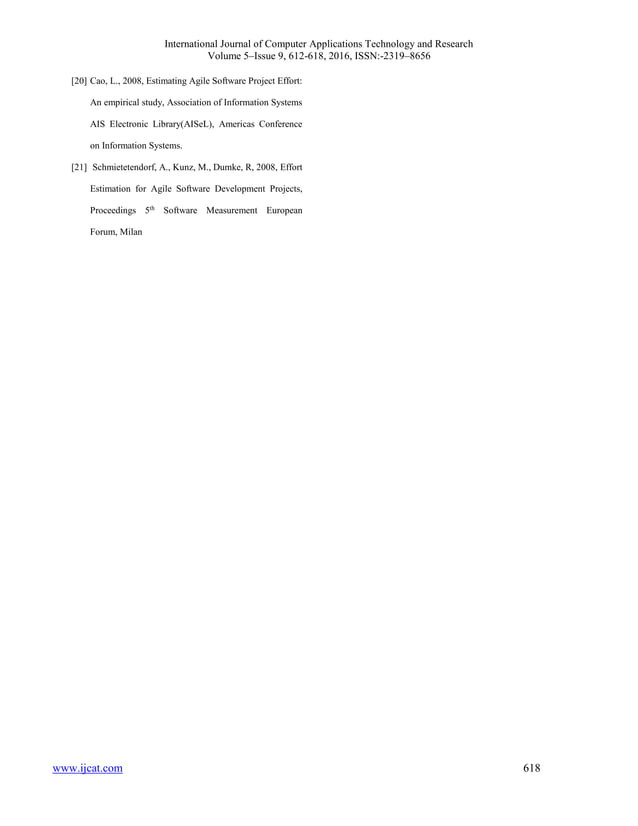 A Review Of Agile Software Effort Estimation Methods Pdf