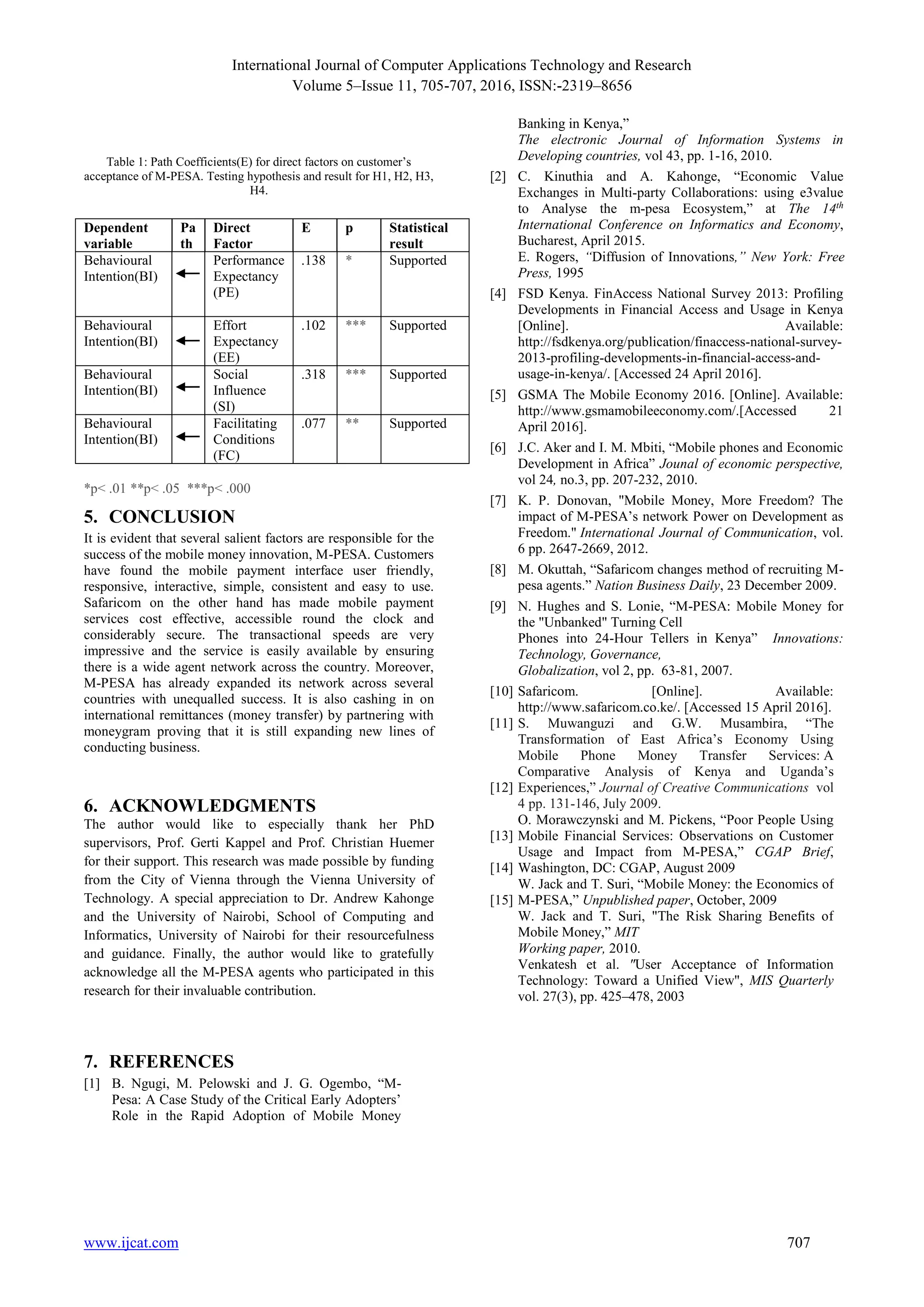 Applying Utaut and Innovation Diffusion Theory to Understand the Rapid Adoption of M-PESA | PDF ...
