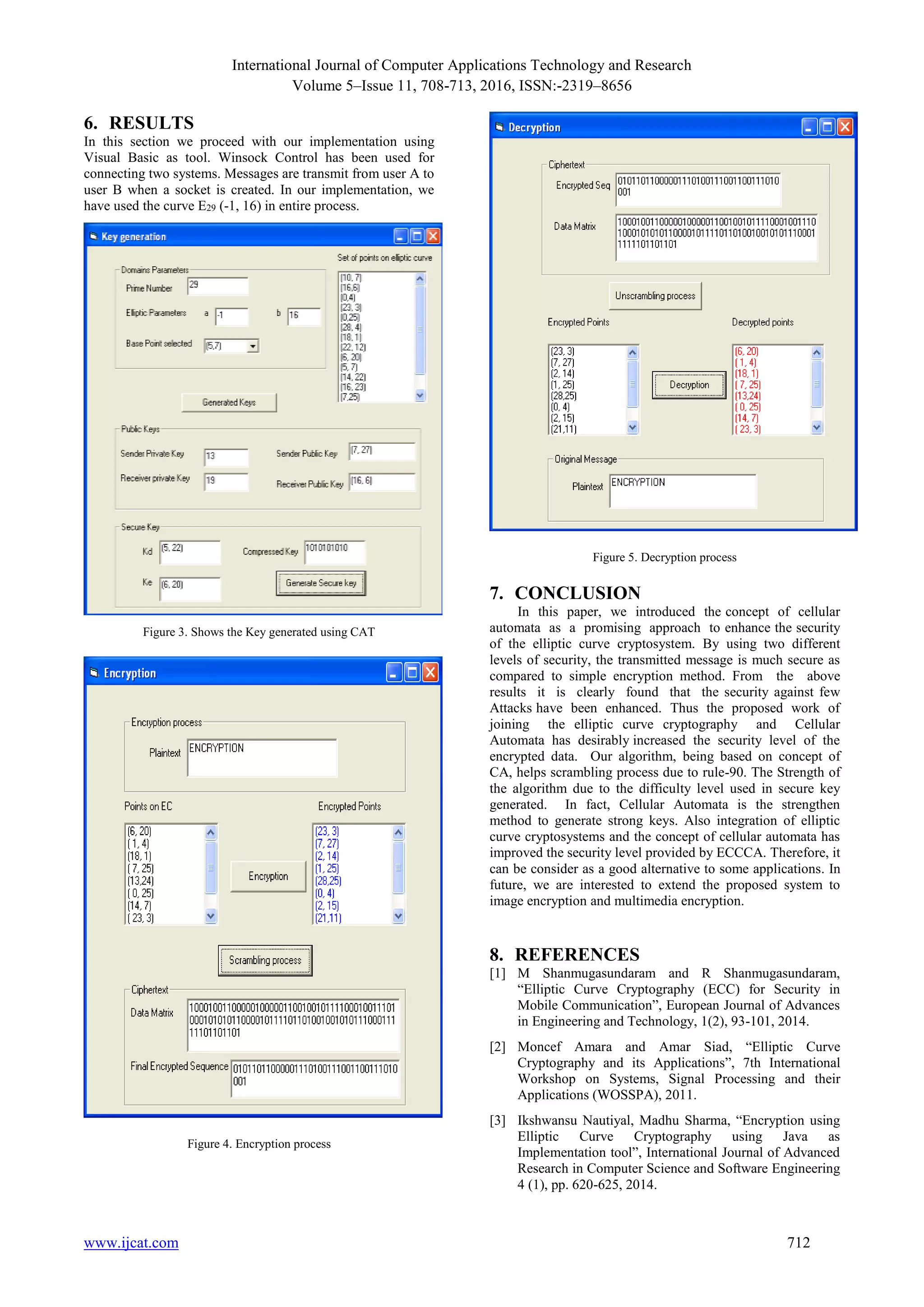 A New Security Level for Elliptic Curve Cryptosystem Using Cellular Automata Rules | PDF