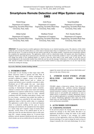 Smartphone Remote Detection and Wipe System using SMS | PDF