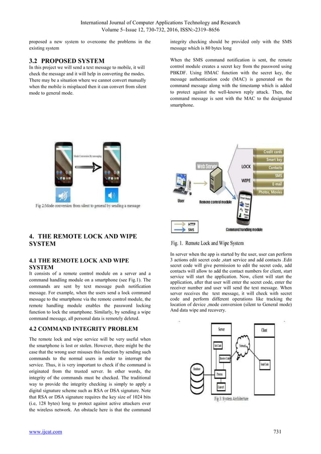 Smartphone Remote Detection and Wipe System using SMS | PDF