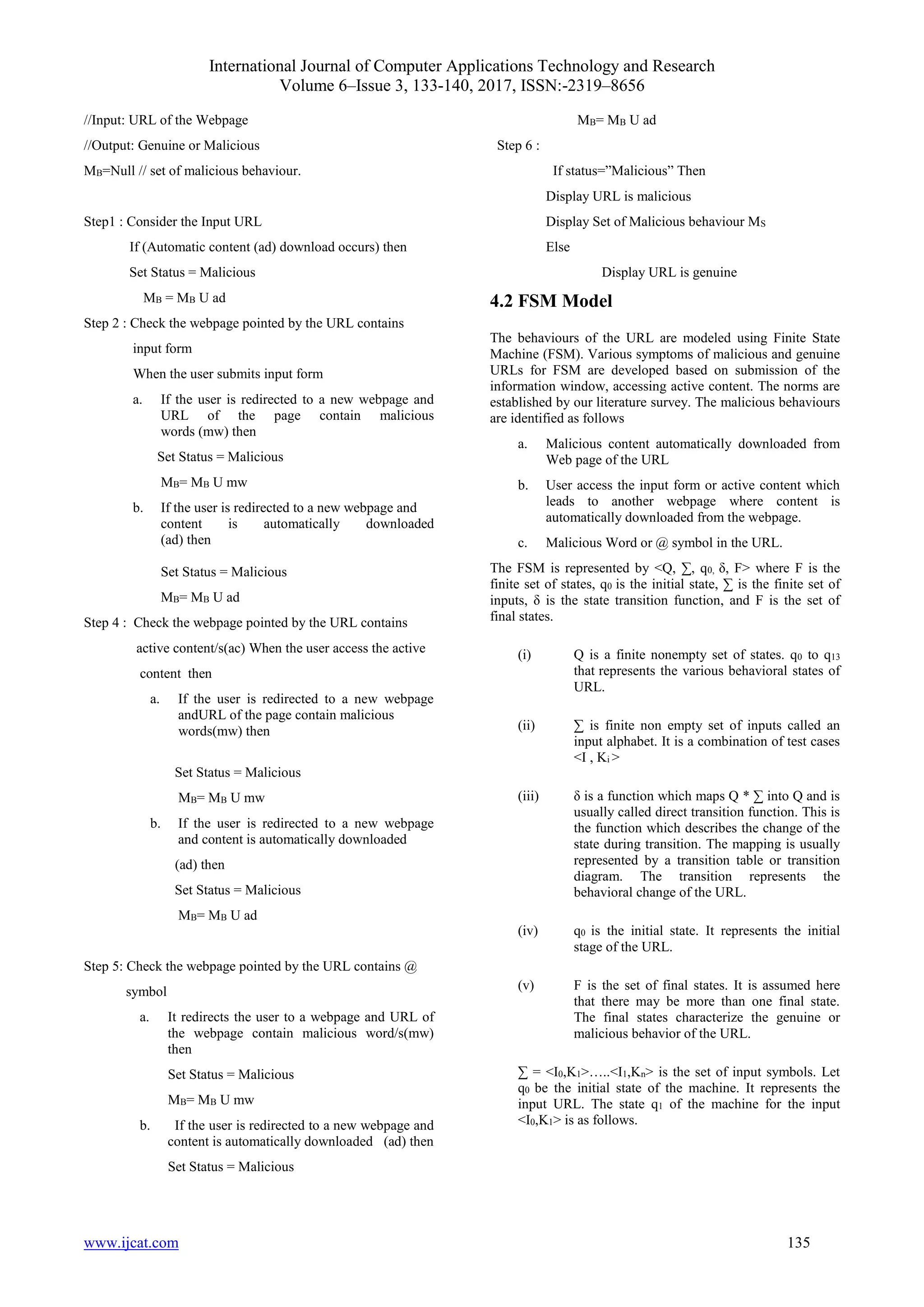 Classification Model to Detect Malicious URL via Behaviour Analysis | PDF