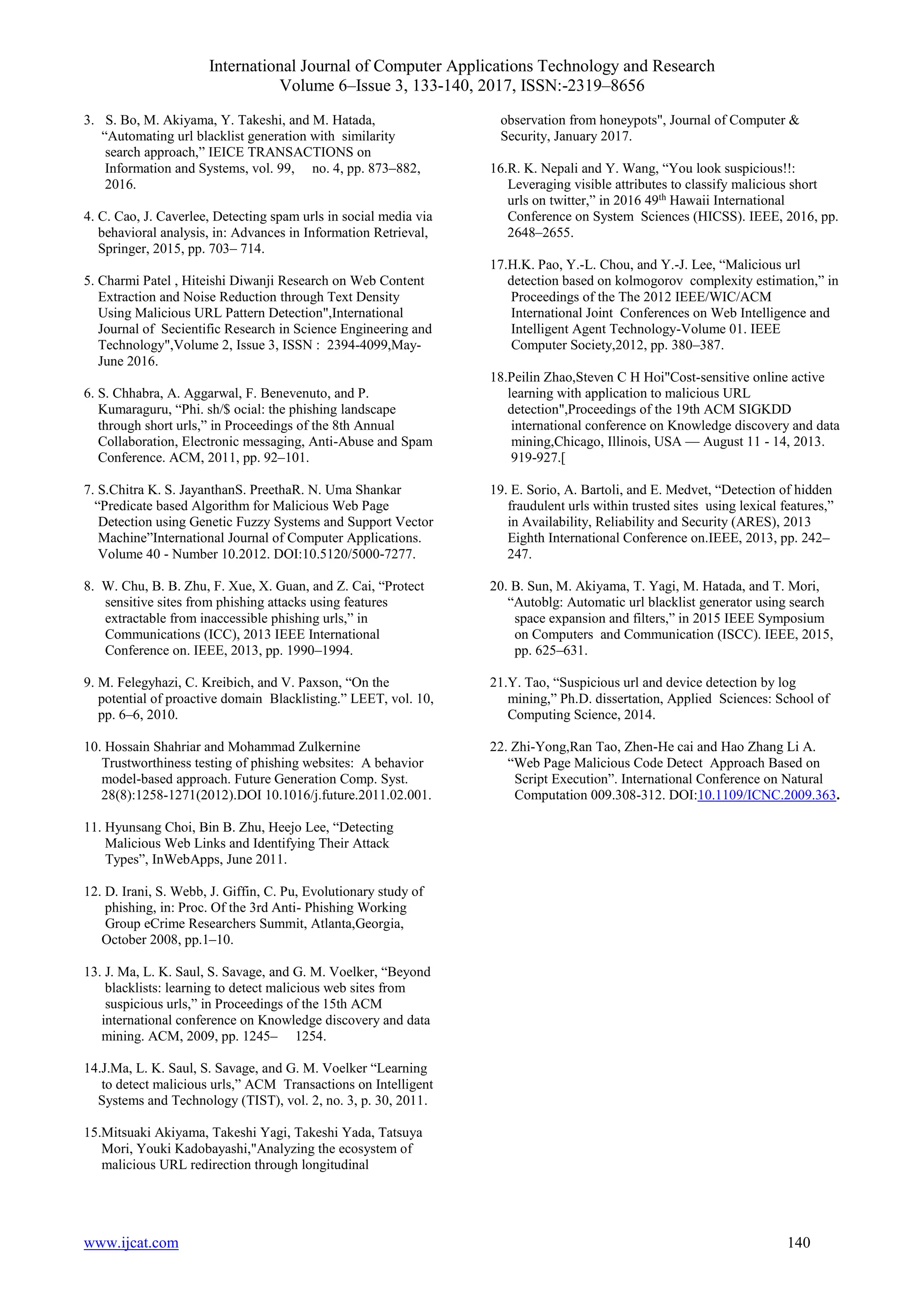 Classification Model to Detect Malicious URL via Behaviour Analysis | PDF