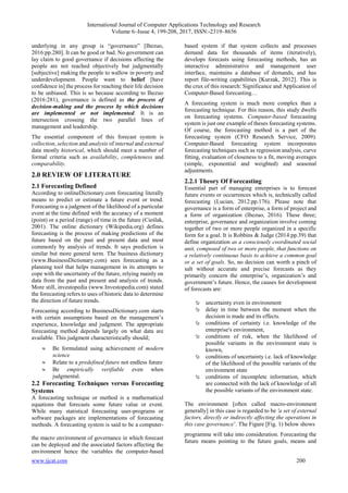 Significance and Application of Computer-Based Forecasting to Governance and Leadership | PDF