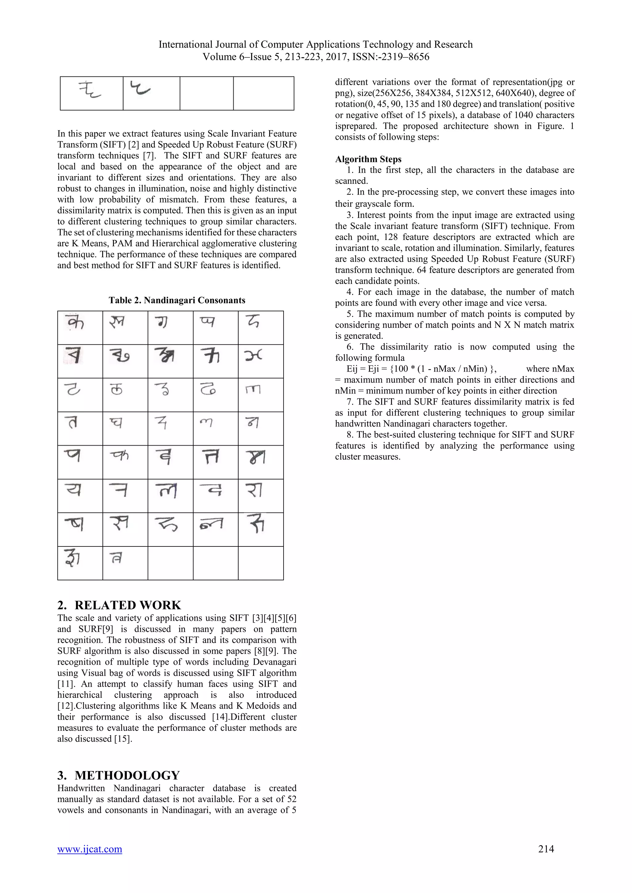 Optimal Clustering Technique for Handwritten Nandinagari Character Recognition | PDF