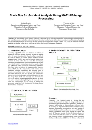 Black Box for Accident Analysis Using MATLAB-Image Processing | PDF