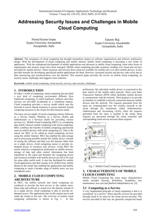 Addressing Security Issues and Challenges in Mobile Cloud Computing | PDF