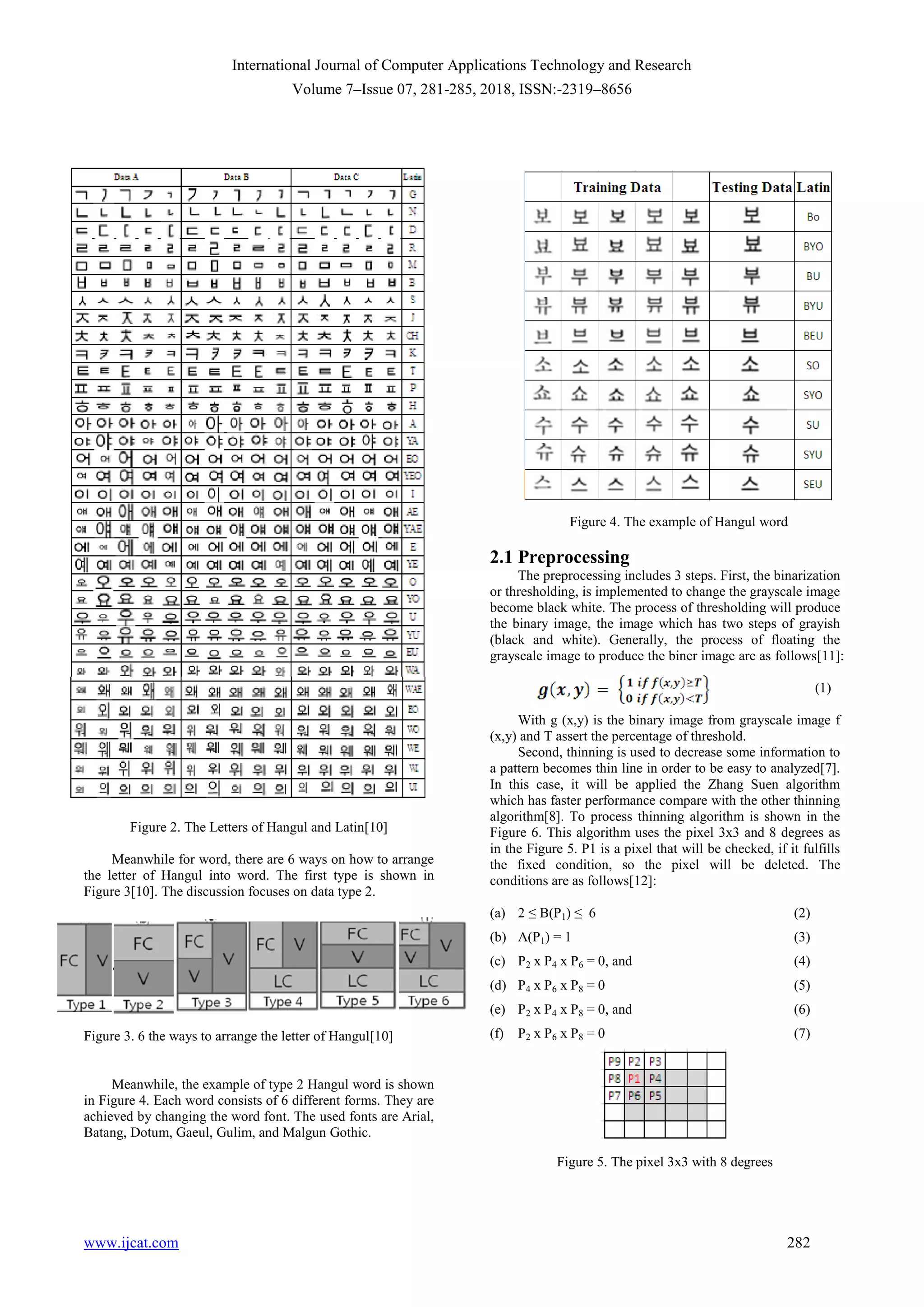 Hangul Recognition Using Support Vector Machine | PDF
