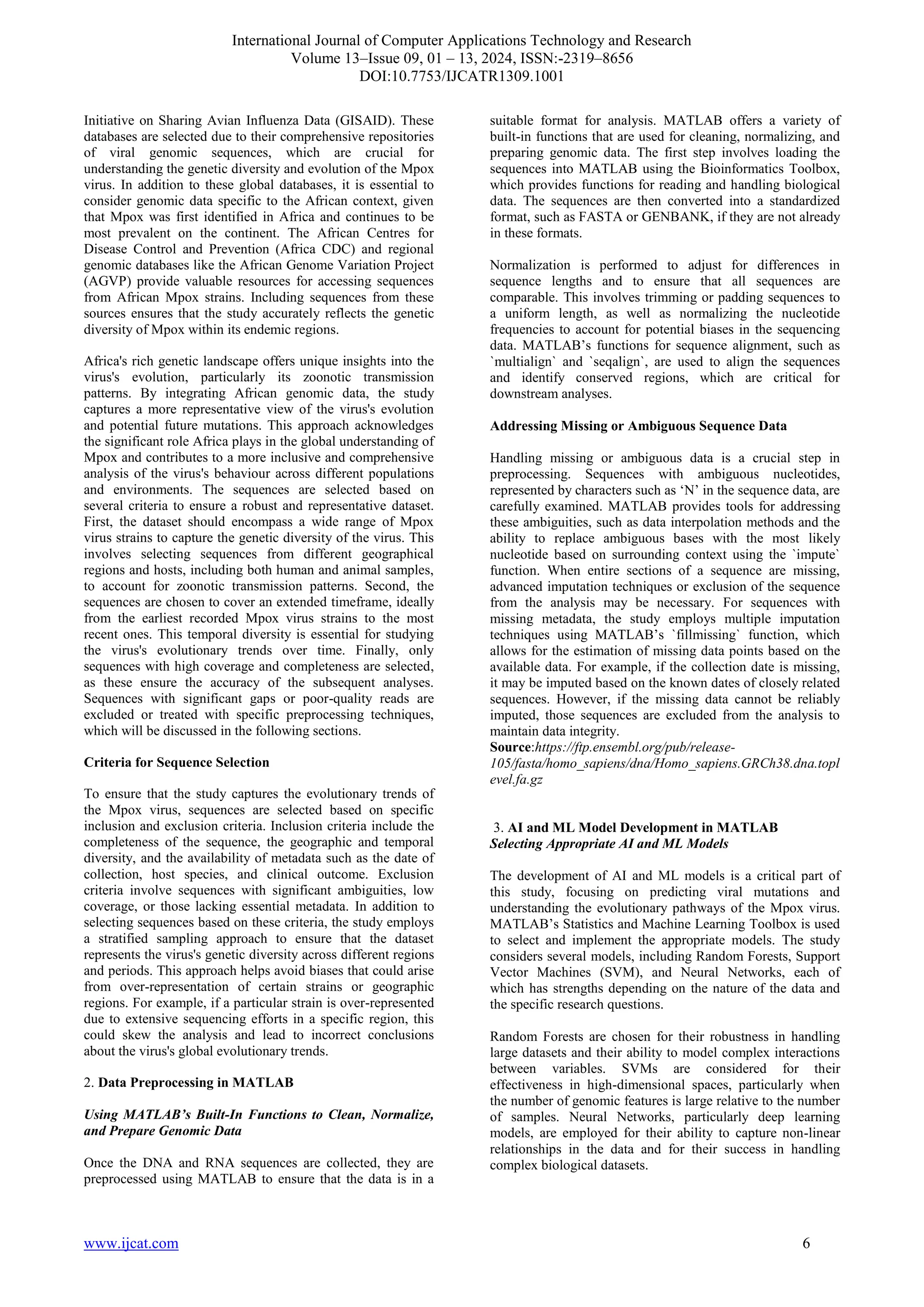 Leveraging AI and Deep Learning in Predictive Genomics for MPOX Virus ...