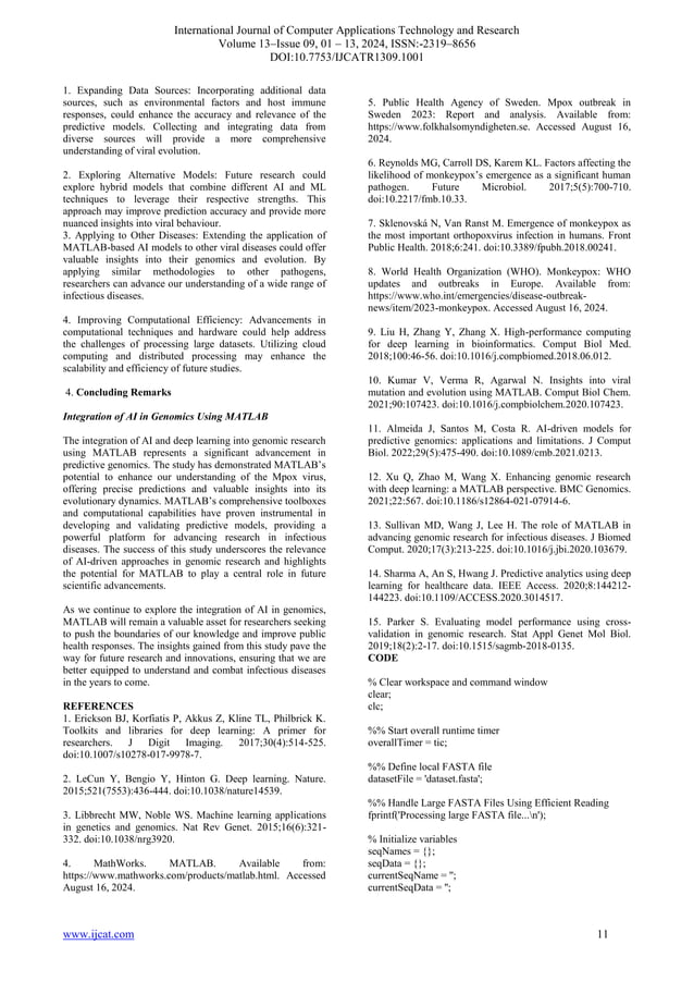Leveraging AI and Deep Learning in Predictive Genomics for MPOX Virus ...