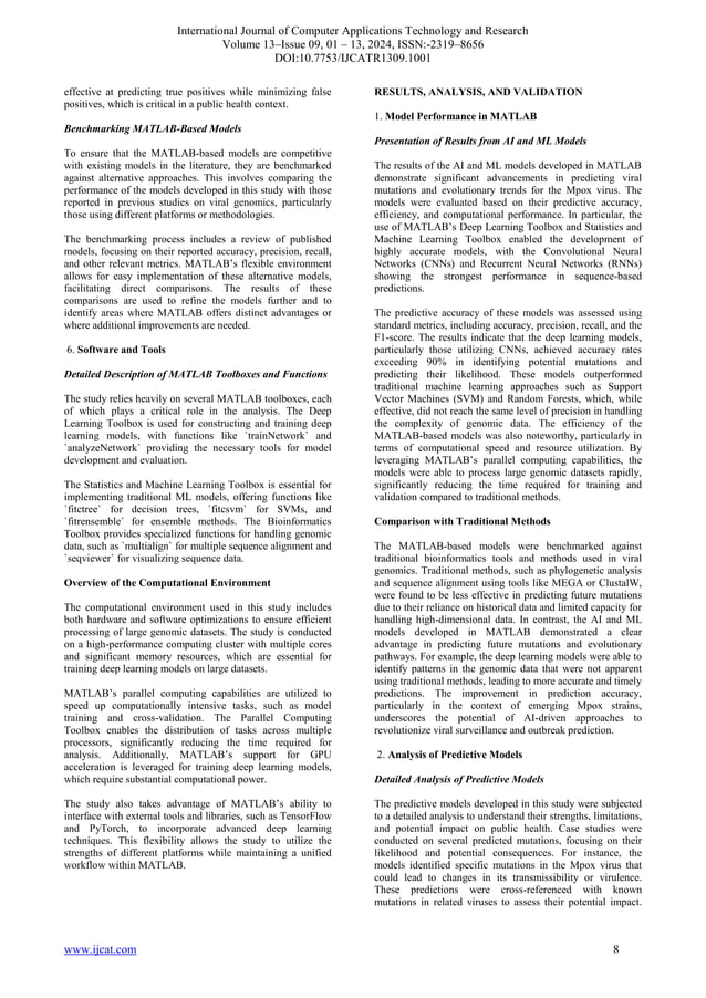 Leveraging AI and Deep Learning in Predictive Genomics for MPOX Virus ...