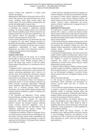 Leveraging Machine Learning for Proactive Threat Analysis in Cybersecurity | PDF