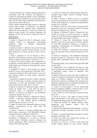 Leveraging Machine Learning for Proactive Threat Analysis in Cybersecurity | PDF