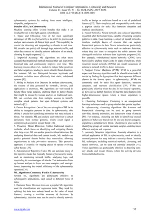 Leveraging Machine Learning for Proactive Threat Analysis in Cybersecurity | PDF