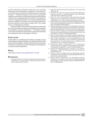 A rare case of hamman syndrome with pneumomediastinum | PDF
